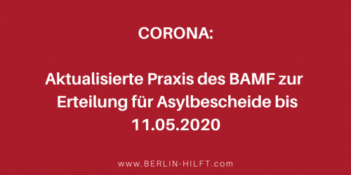 Corona: BAMF – Besonderheiten bei Zustellung von Bescheiden im ...