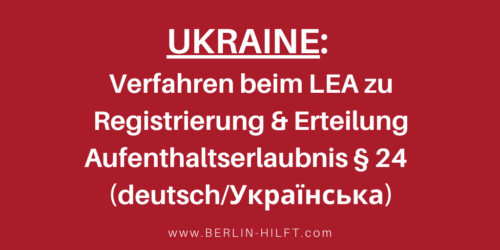 Ukraine: Infos zu Registrierung & Erteilung der Aufenthaltserlaubnis ...